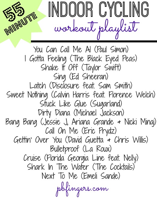Indoor Cycling Playlist - Peanut Butter Fingers Indoor Cycling Playlist - Peanut Butter Fingers