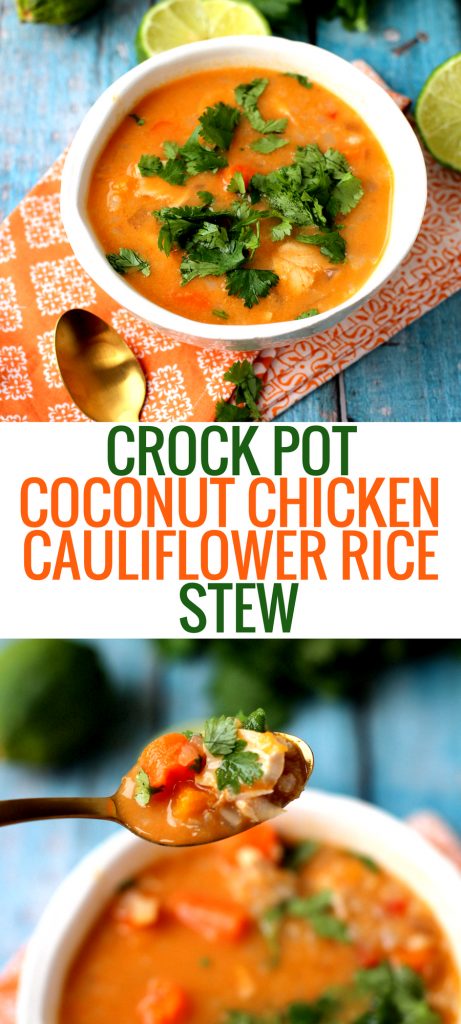 Crock Pot Coconut Chicken and Cauliflower Rice Stew – Debora Mary – Blog